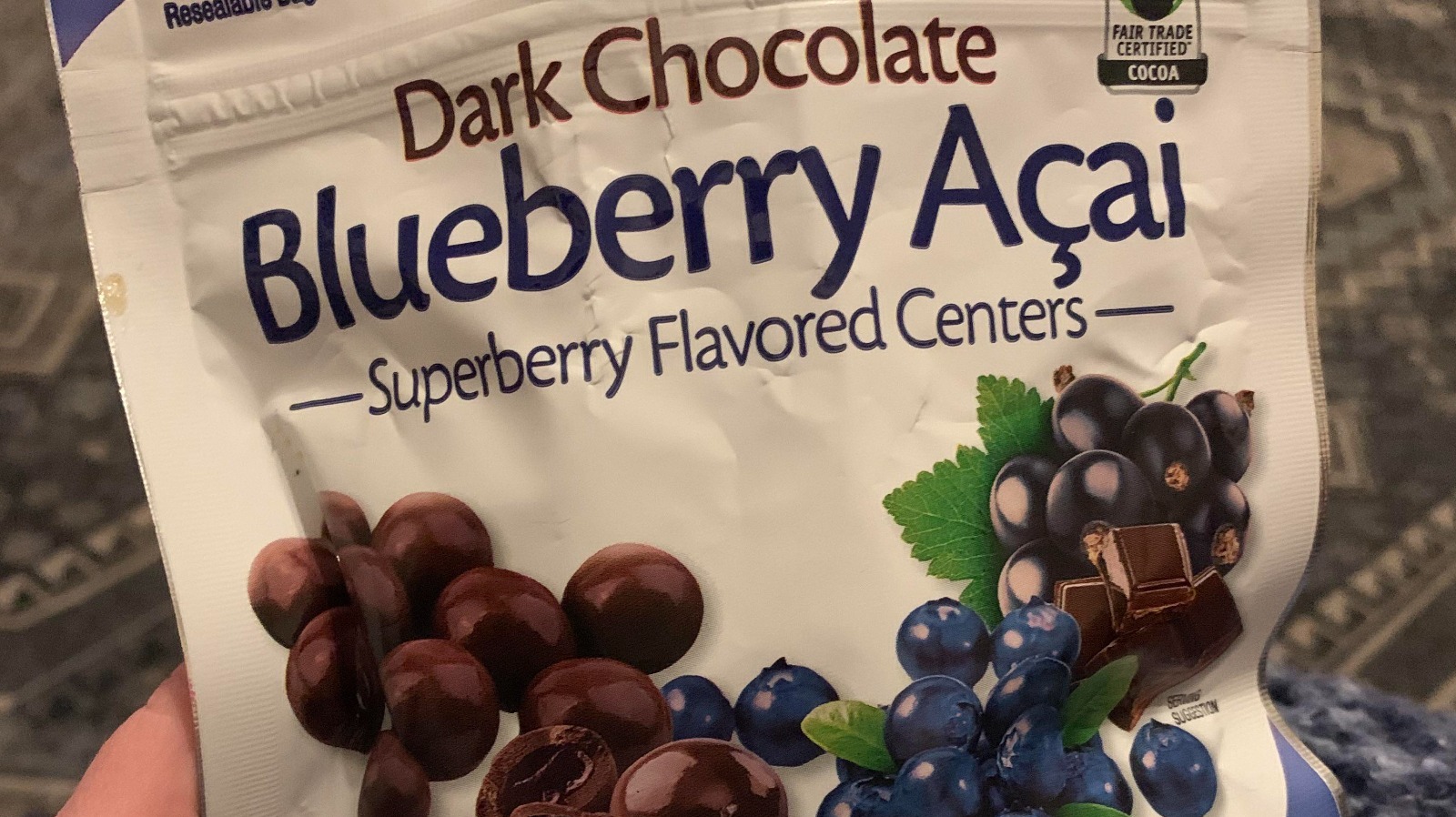 Aldi Fans Are Divided On This Dark Chocolate Blueberry Acai Snack