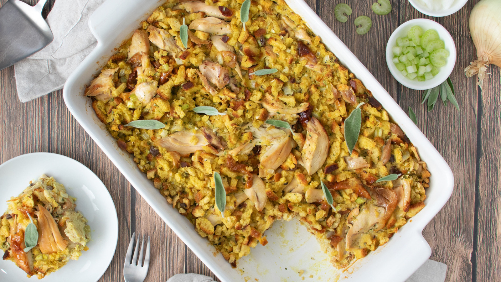 One-Pan Chicken And Stuffing Casserole Recipe