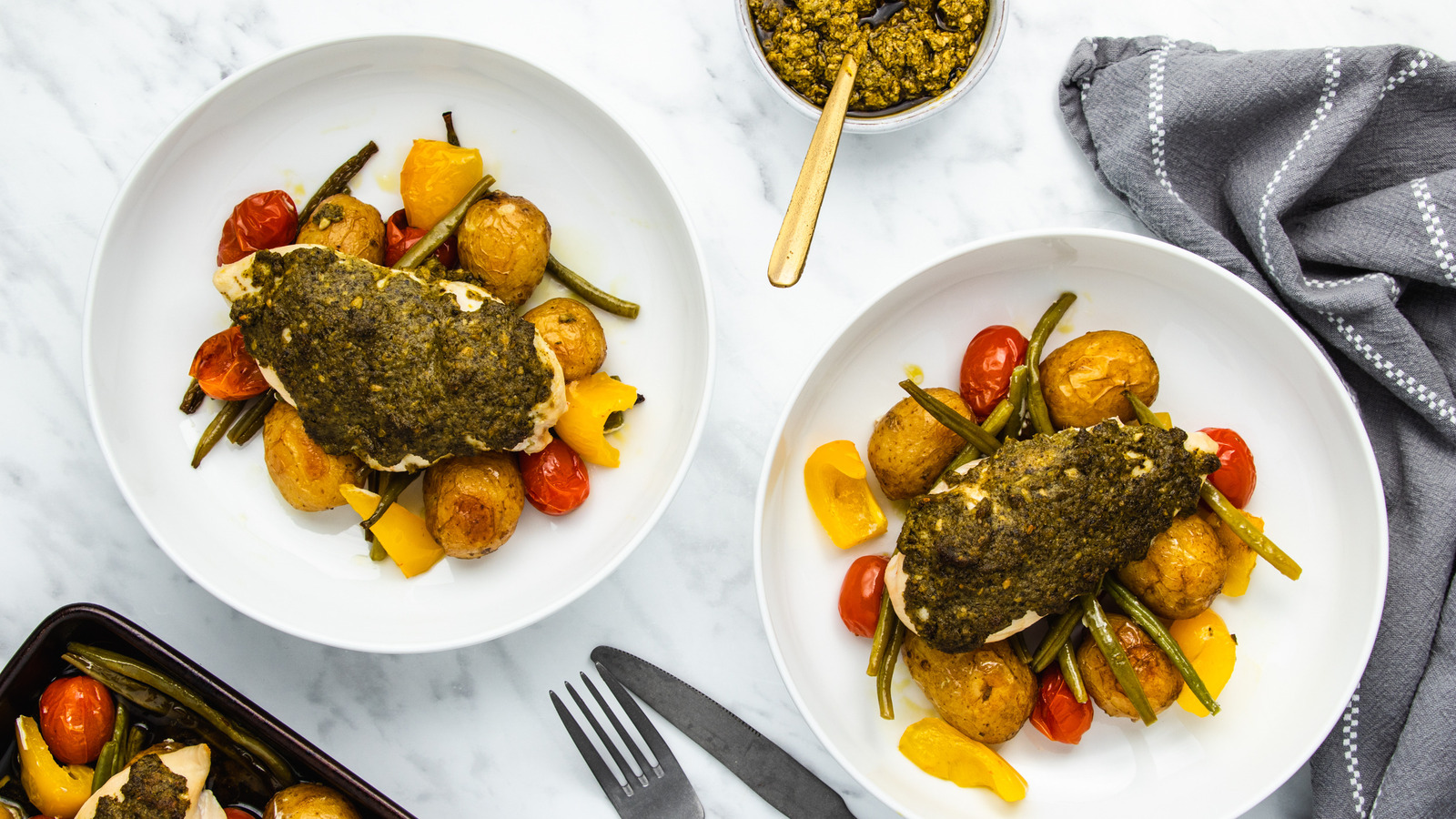 Sheet Pan Pesto Chicken Recipe