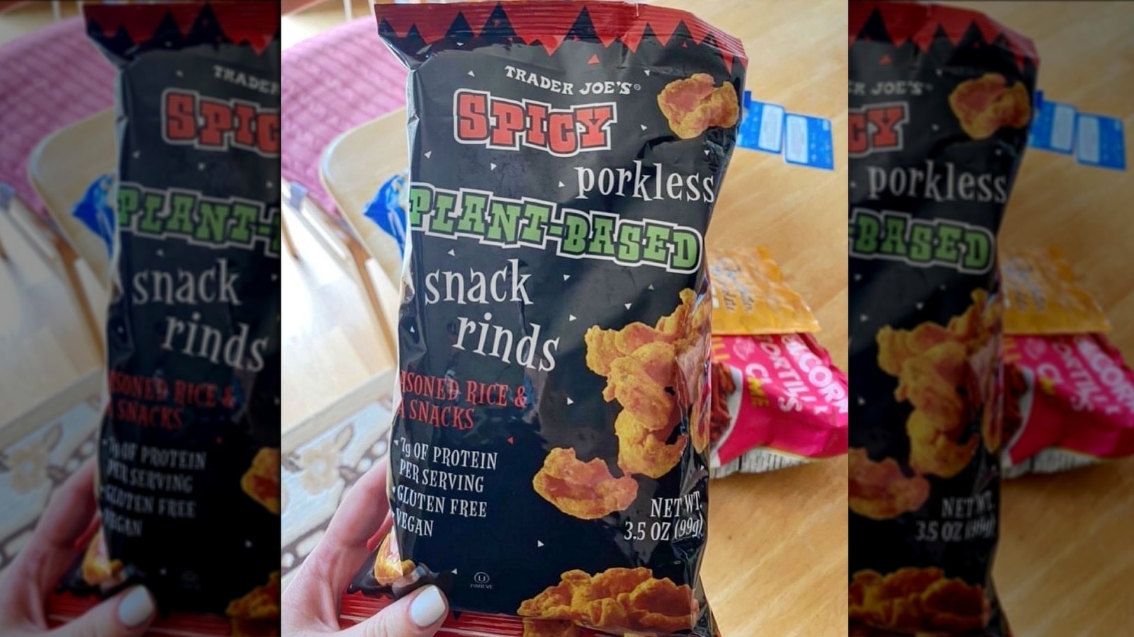 Trader Joe's Shoppers Are Psyched For Its New Spicy Vegan Porkless Rinds