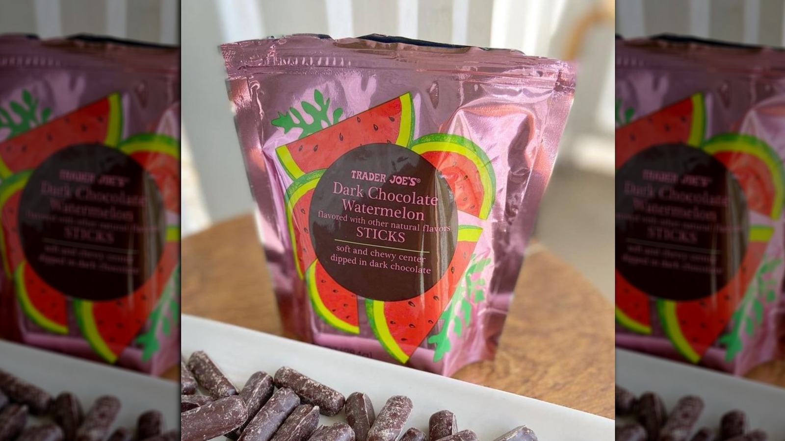Trader Joe's Shoppers Can't Stop Talking About Its New Dark Chocolate Watermelon Sticks