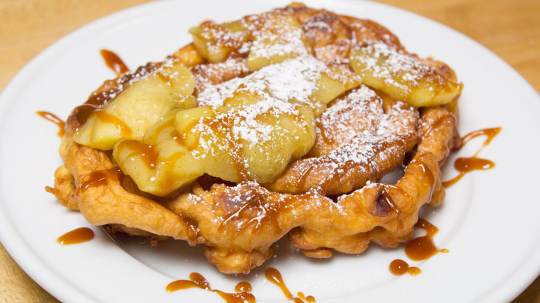 Caramel Apple Funnel Cake Recipe